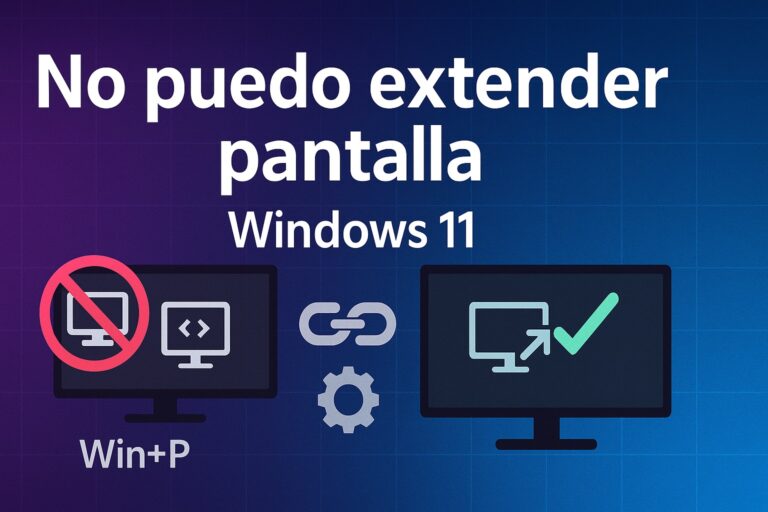 Hdmi no funciona en Windows: causas frecuentes y solución 2025