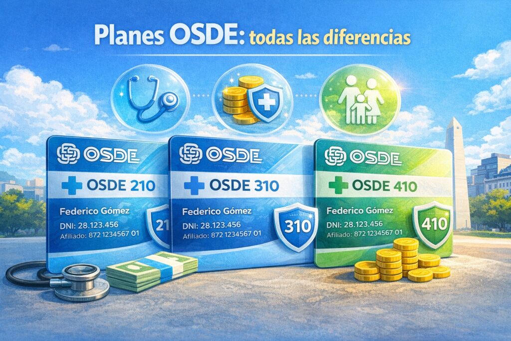 Planes OSDE en 2026: diferencias entre 210, 310 y 410 y cuál conviene